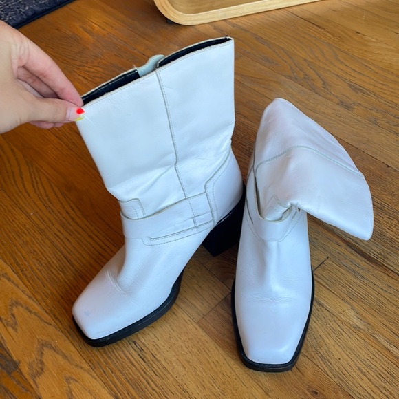 INTENTIONALLY BLANK | Shoes | Intentionally Blank White Square Toed ...